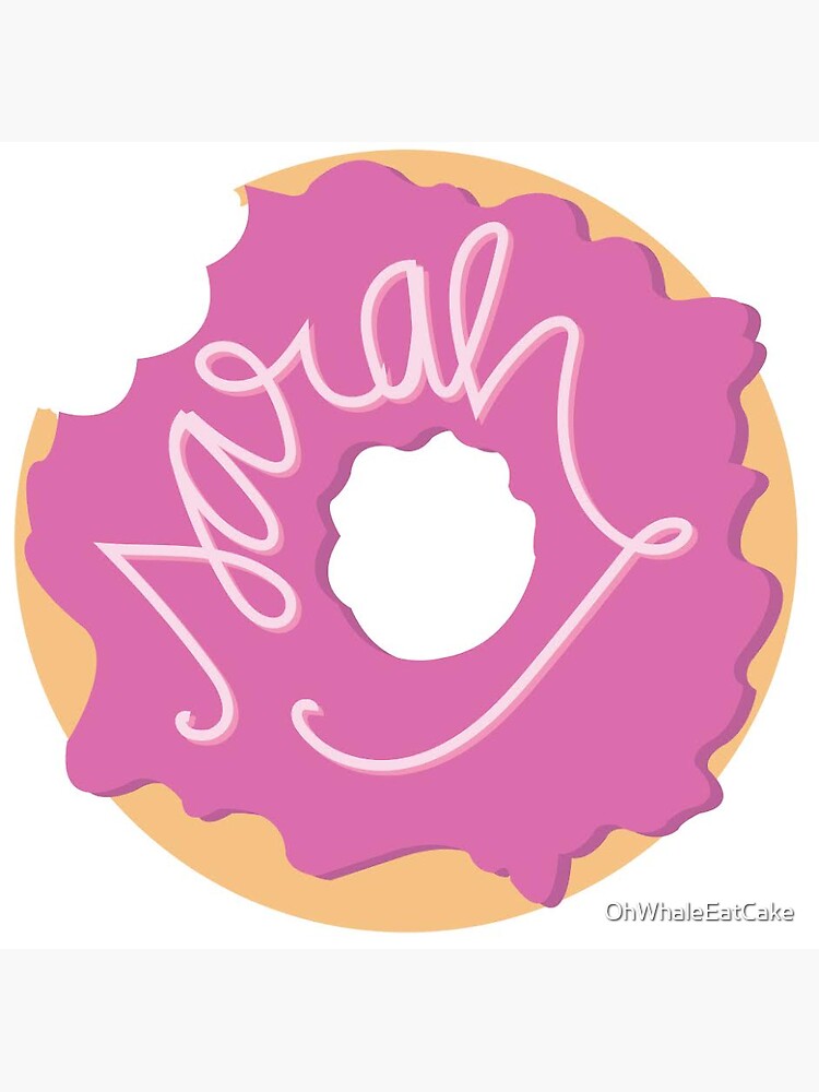 "Sarah Donut" Sticker by ohwhaleeatcake | Redbubble