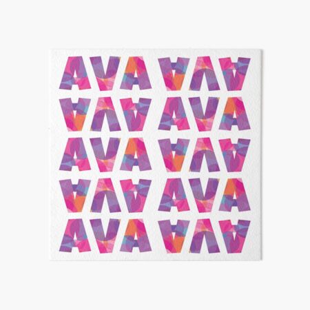 "Ava cute name in pink color." Art Board Print for Sale by ocristianart ...