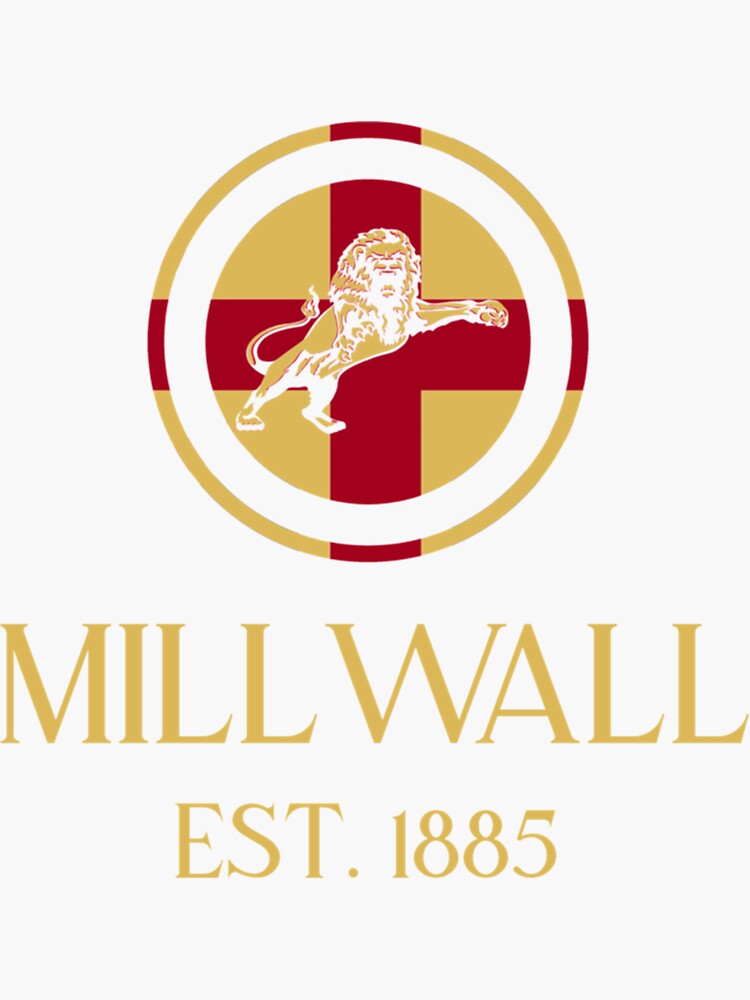 "Millwall England Gold " Sticker by WilliamsKatel | Redbubble