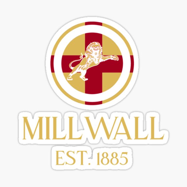 "Millwall England Gold " Sticker by WilliamsKatel | Redbubble