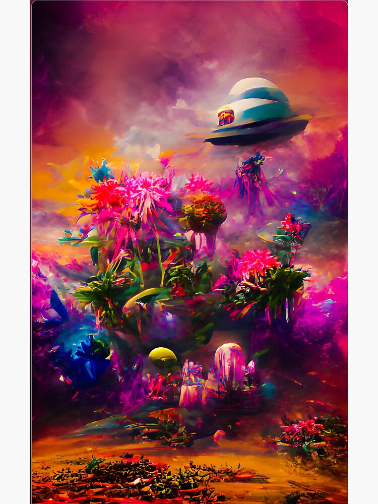 "Alien Flowers " Sticker for Sale by CSturgill2 | Redbubble