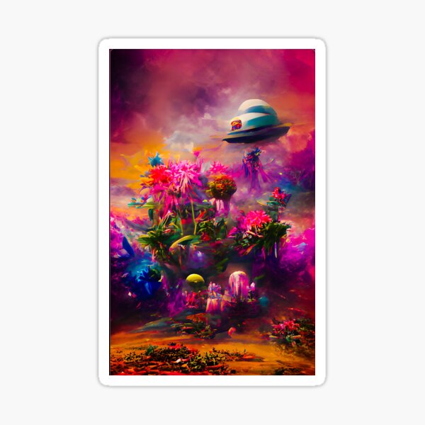 "Alien Flowers " Sticker for Sale by CSturgill2 | Redbubble