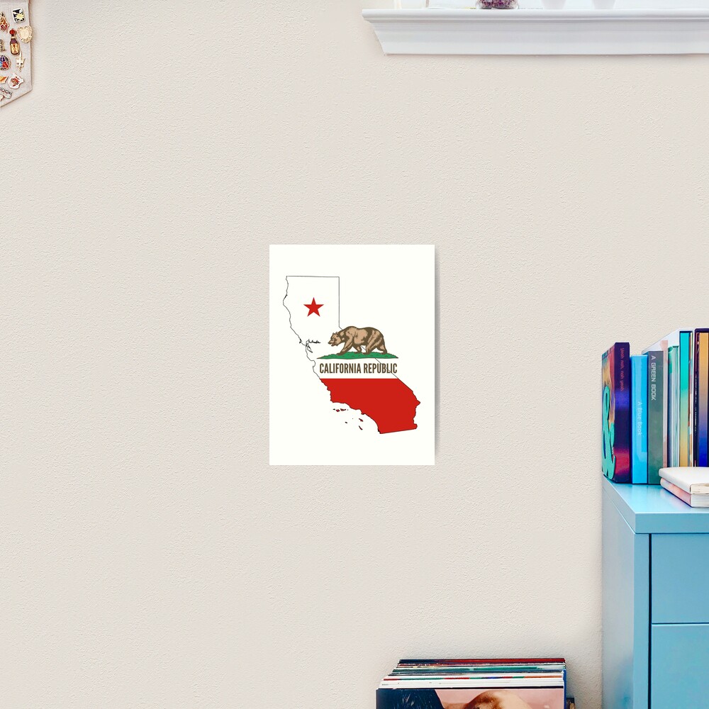 "California State Flag and Outline" Art Print for Sale by HandDrawnTees ...