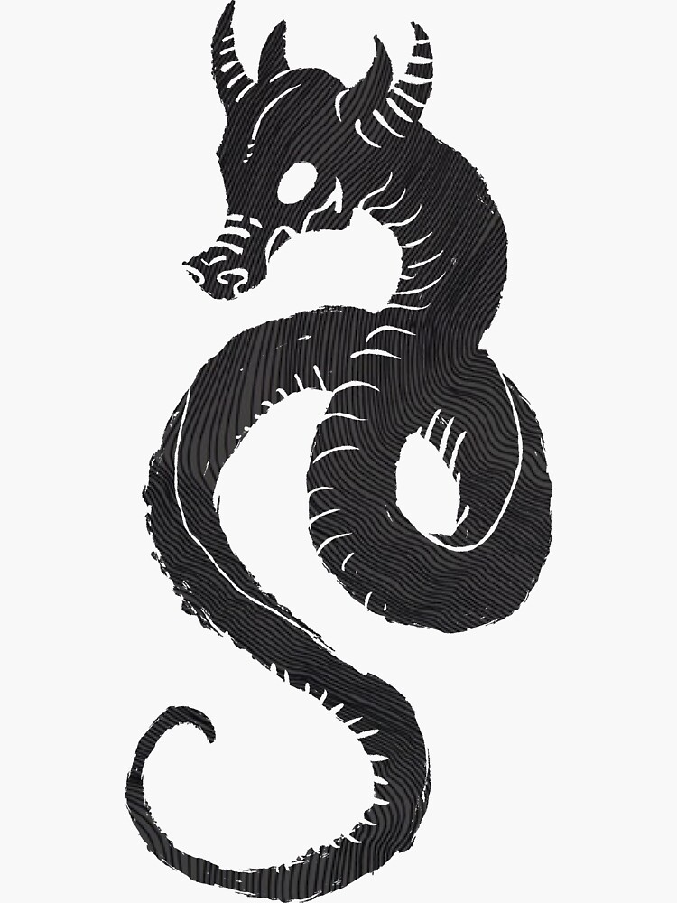 "Inky Dragon" Sticker by Poogz | Redbubble
