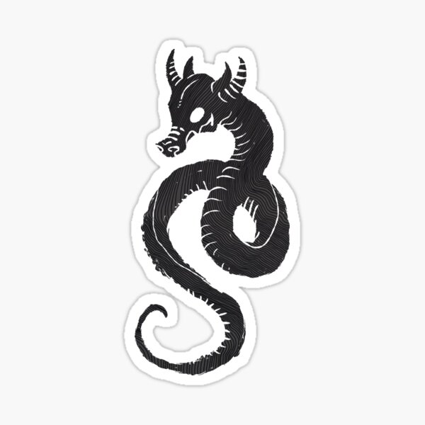"Inky Dragon" Sticker by Poogz | Redbubble
