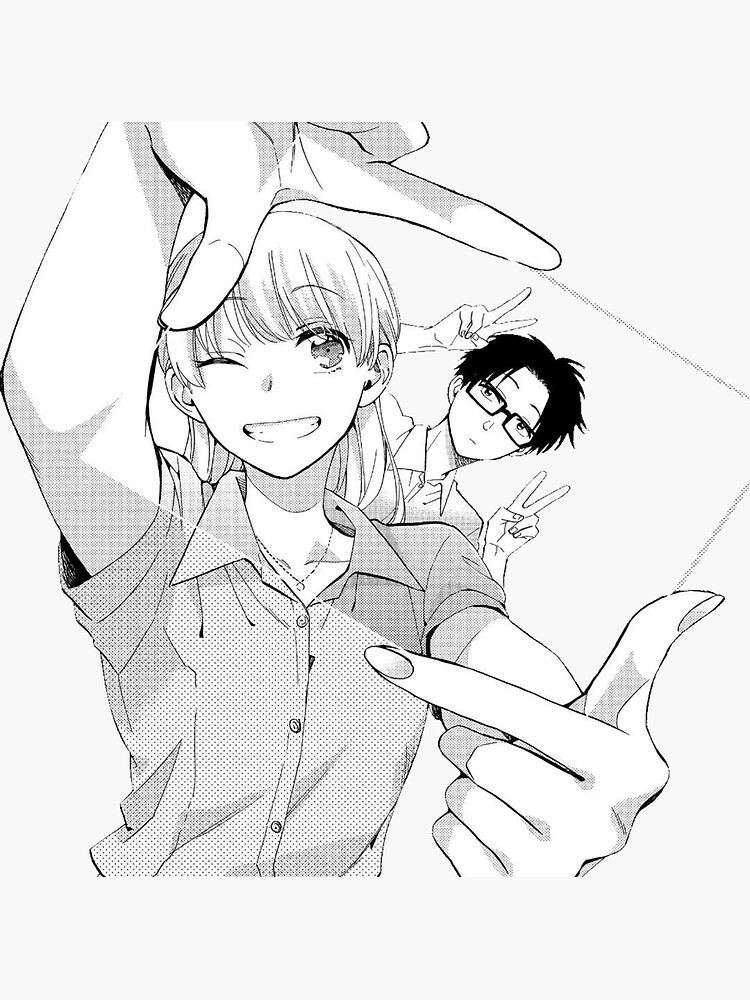Wotakoi Love Is Hard For Otaku Narumi And Hirotaka Sticker For Sale