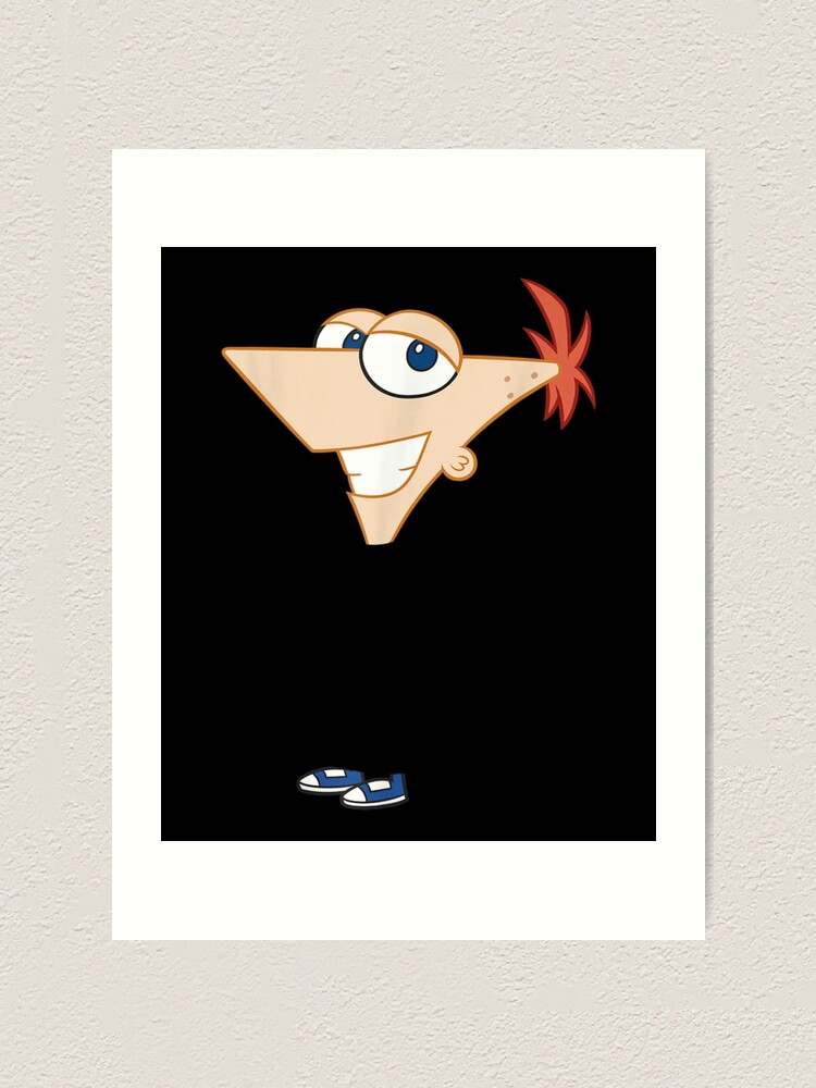 "Large Phineas Face" Art Print for Sale by clandestine-l | Redbubble