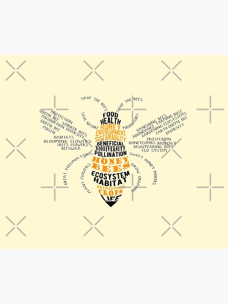 "Honey Bee - Bee Shaped Word Cloud " Travel Coffee Mug for Sale by ...