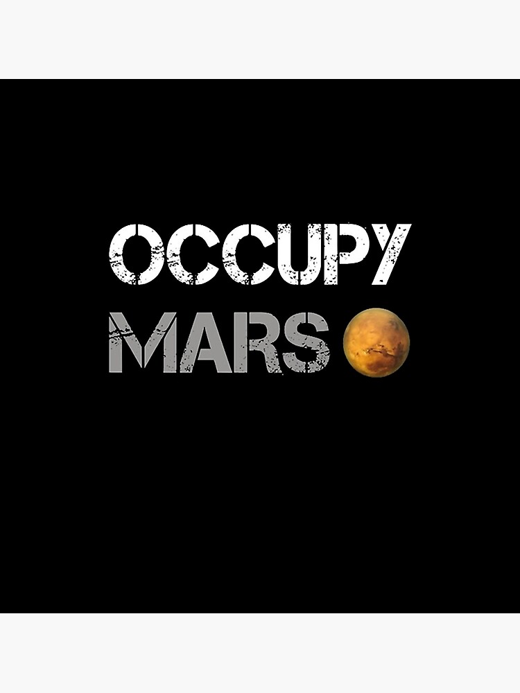 "Occupy mars elon musk spacex project gift ideas" Sticker for Sale by ...