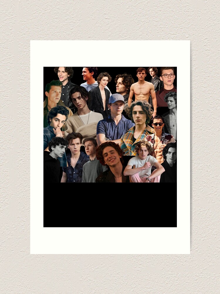 "Retro Vintage Timothee Chalamet And Tom Holland Photo Collage Love You ...