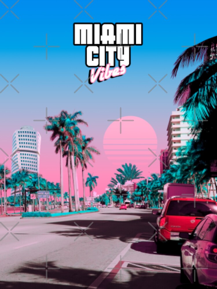 "Miami Vice Miami City (GTA_ VC)" Sticker for Sale by MiguelPrado ...