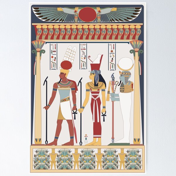 "Divine Triad of Thebes: Amun Mut and Khonsu" Poster for Sale by Aakheperure | Redbubble