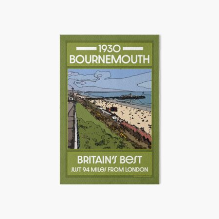 "Vintage Bournemouth Retro Art Posters - Classic Inspired Travel ...