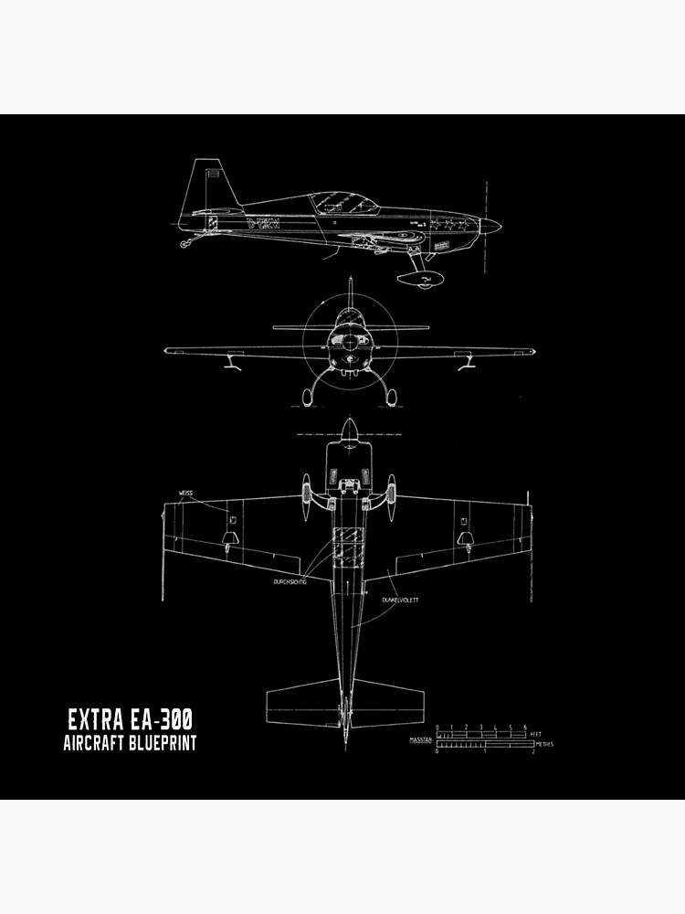 "Extra EA300 Aircraft Blueprint" Poster for Sale by PodiShawna | Redbubble