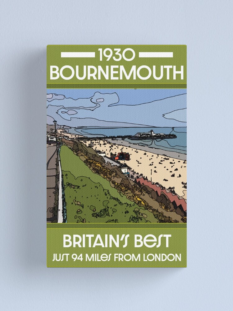 "Vintage Bournemouth Retro Art Posters - Classic Inspired Travel ...