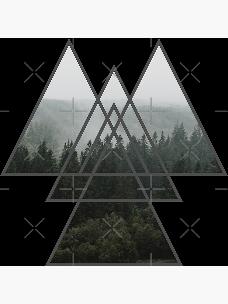 "Sacred Geometry Triangles - Forest" Poster for Sale by Abisatya ...