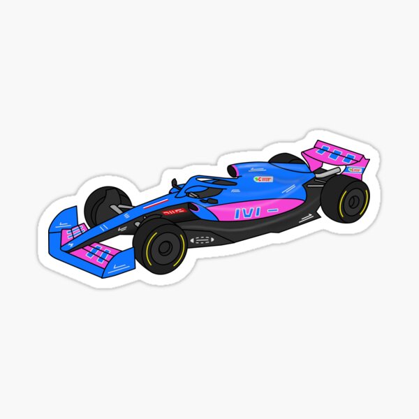 "Alpine Formula One Race Car" Sticker for Sale by Sparky-Art | Redbubble