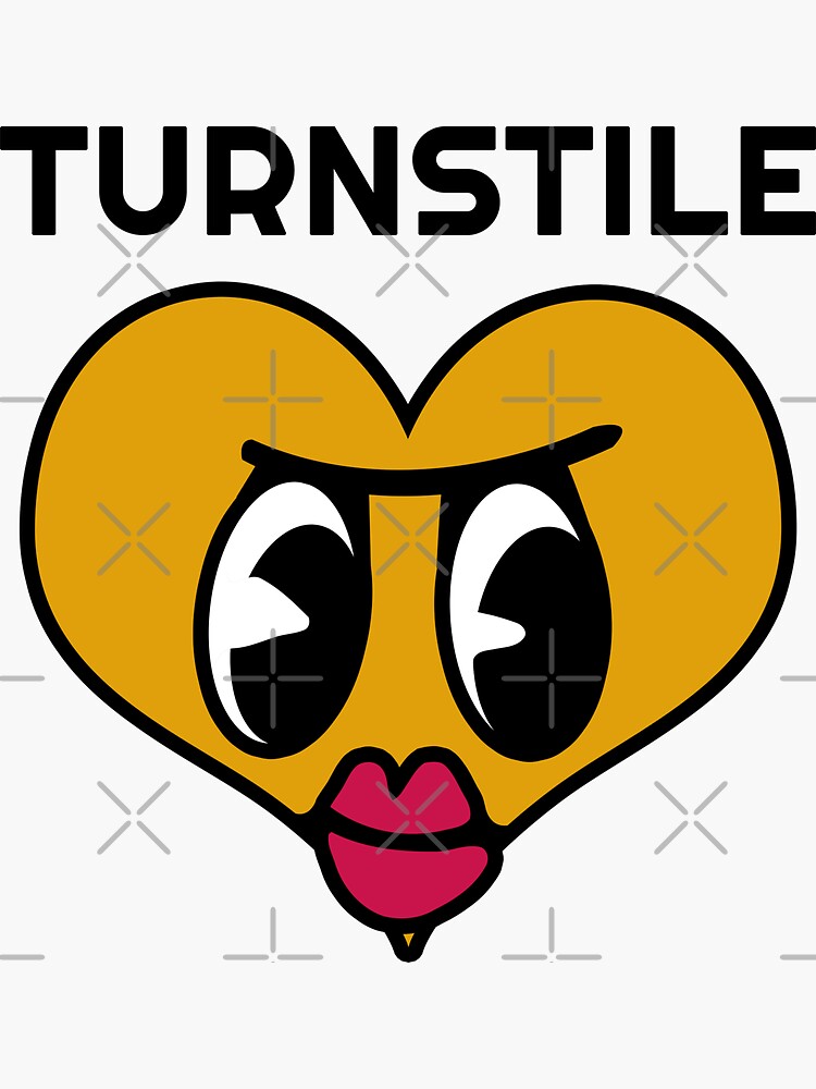 "Turnstile Merch Turn Stile Heart Logo" Sticker by ZaidiShopy | Redbubble