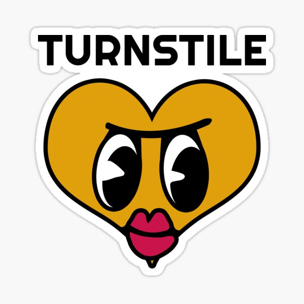 "Turnstile Merch Turn Stile Heart Logo" Sticker by ZaidiShopy | Redbubble