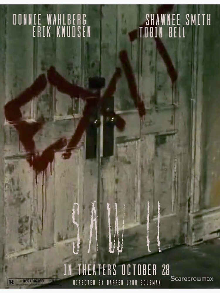 "Saw II Movie Poster" Sticker for Sale by Scarecrowmax | Redbubble
