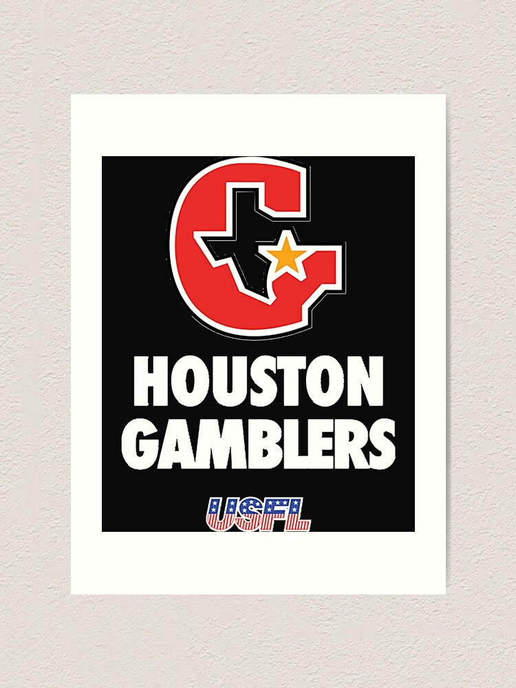 "USFL Houston Gamblers Retro Logo" Art Print for Sale by SallyHallC ...