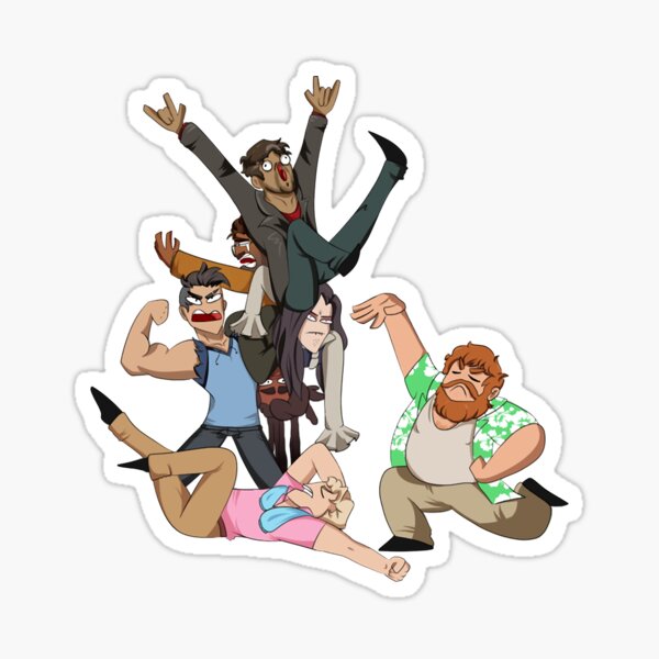 "Dream Daddy Gang!" Sticker for Sale by LeeHarper | Redbubble