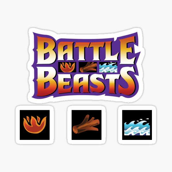 Pegatina «Logotipo de Battle Beasts y signos de frotamiento» de ...