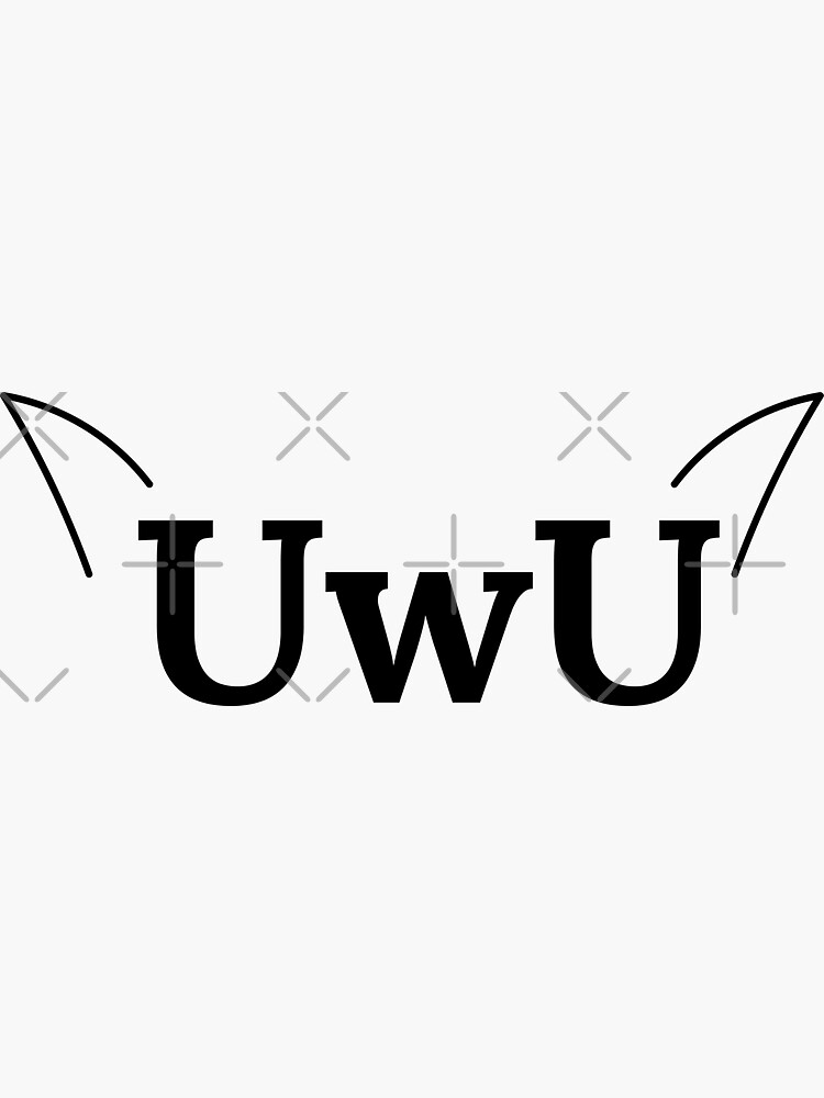 "UwU cute expression - pink edition " Sticker by Chattingwithyou ...