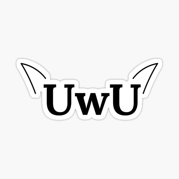 "UwU cute expression - pink edition " Sticker by Chattingwithyou ...
