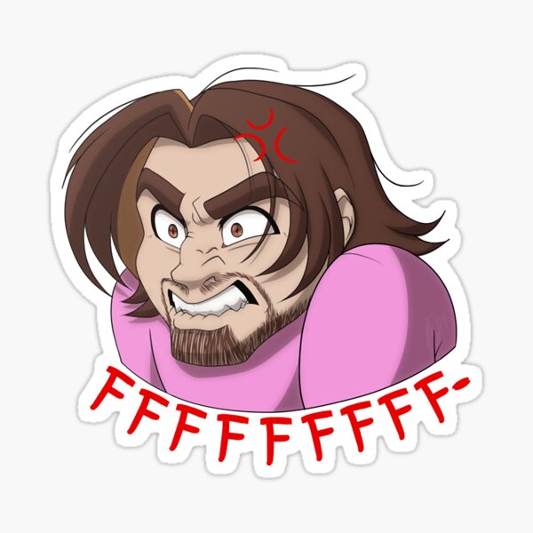 "Fffffff- Game Grumps Angry Arin" Sticker for Sale by LeeHarper | Redbubble