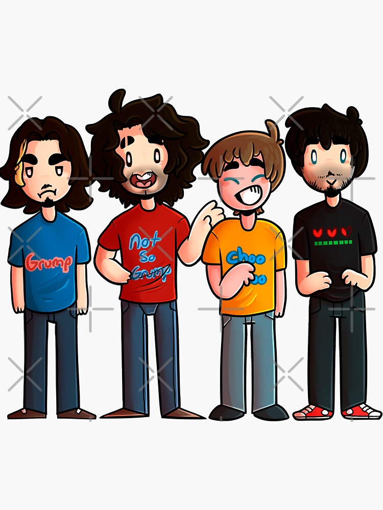 "Game Grumps - Group Fanart" Sticker by LeeHarper | Redbubble