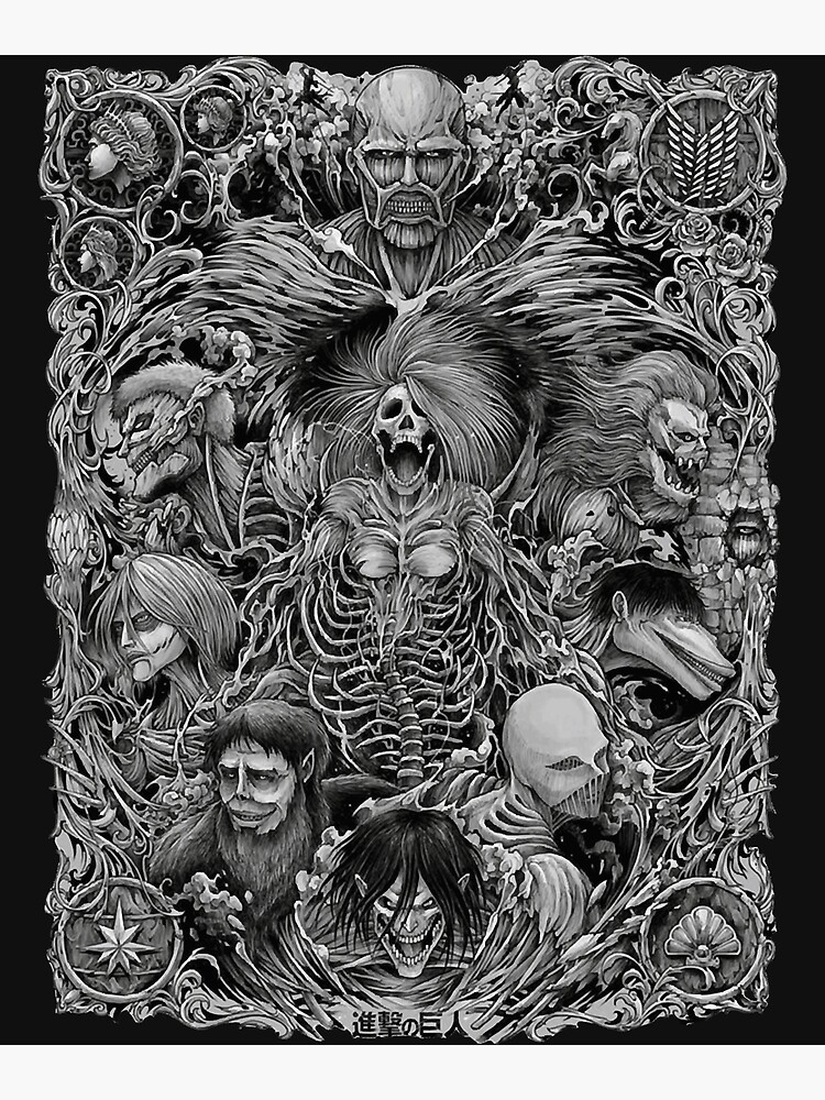 "Attack on titan season the nine titans in one picture" Photographic ...