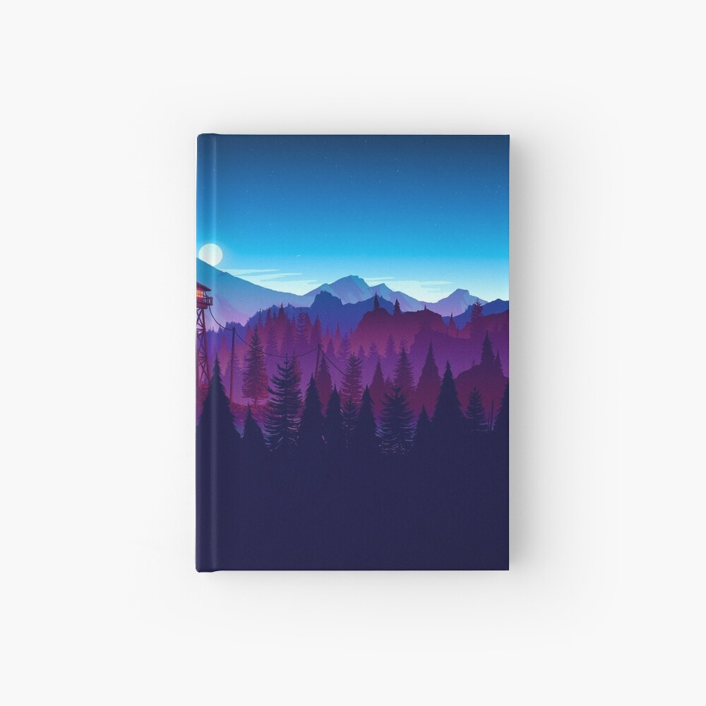 "Firewatch Nighttime Art Design - 4k" Hardcover Journal for Sale by ...