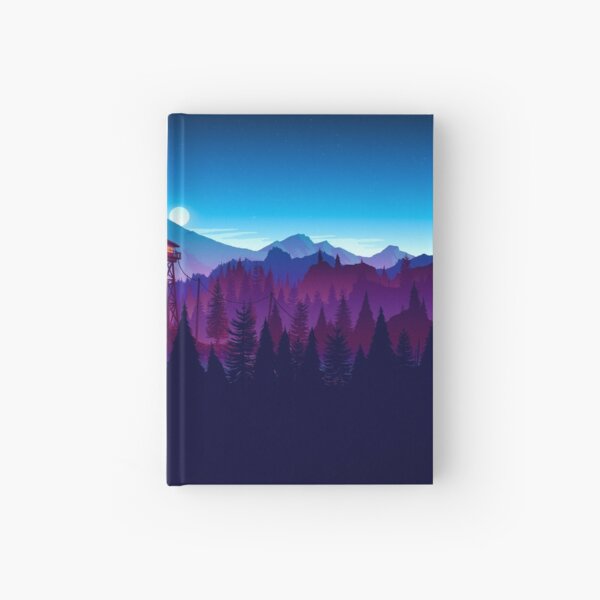 "Firewatch Nighttime Art Design - 4k" Hardcover Journal for Sale by ...