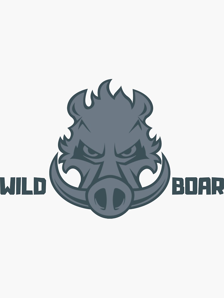 "Wild boar" Sticker for Sale by Rokobella | Redbubble