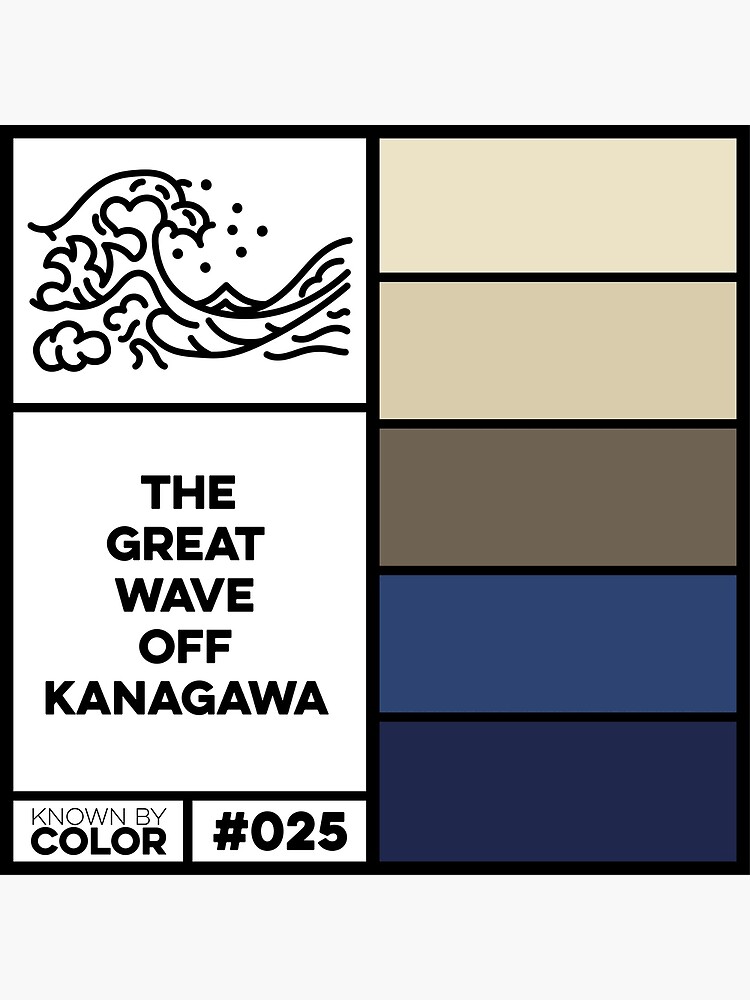 "The great wave off kanagawa colors" Poster for Sale by knownbycolor ...