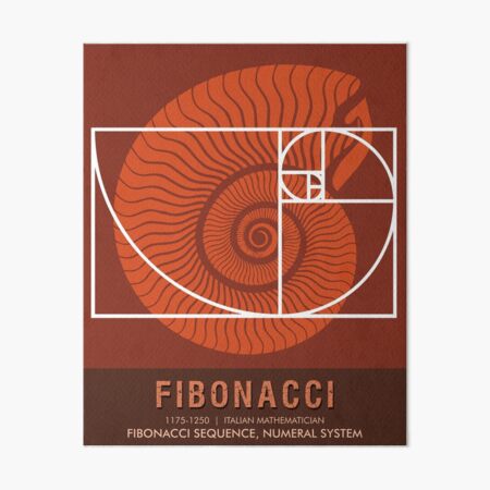 "Science Posters - Fibonacci - Mathematician" Art Board Print for Sale ...