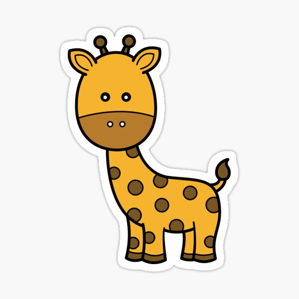 "Chubby Little Giraffe" Sticker for Sale by AboutDXB | Redbubble