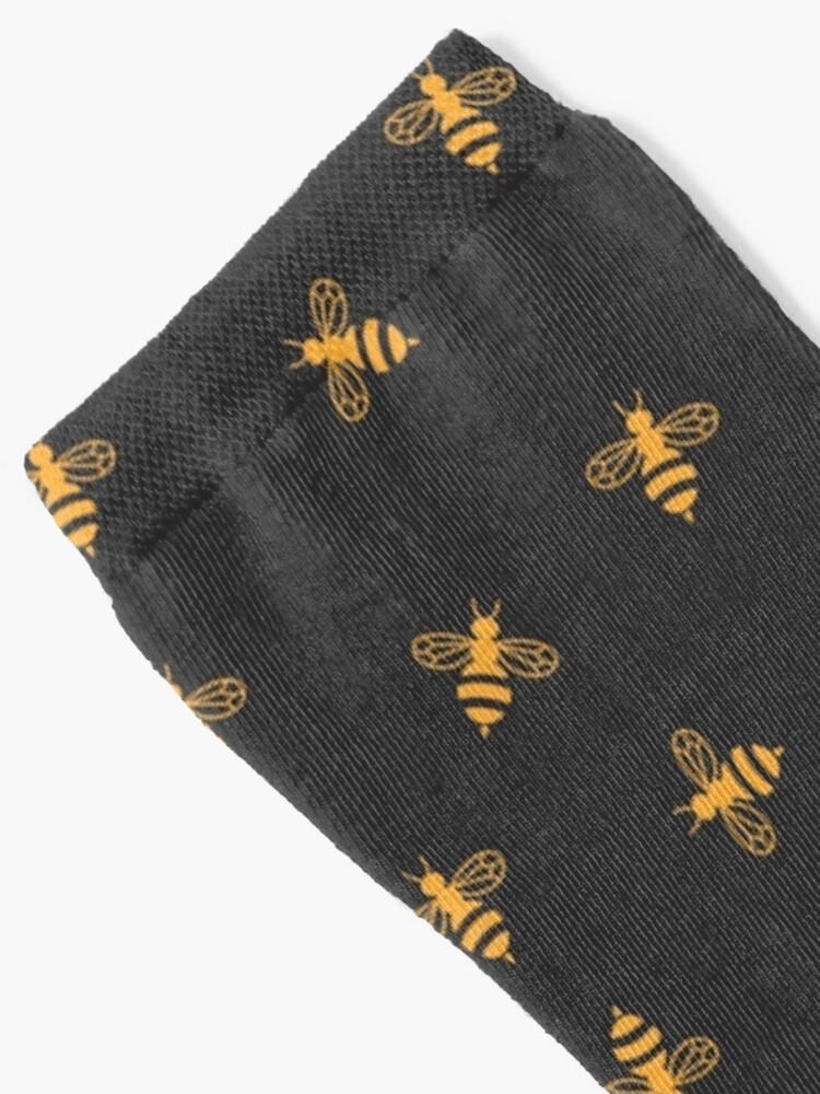 "Bee Happy" Socks for Sale by rogue-design | Redbubble