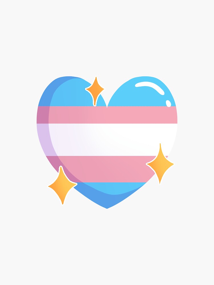 "trans heart" Sticker for Sale by atakji | Redbubble