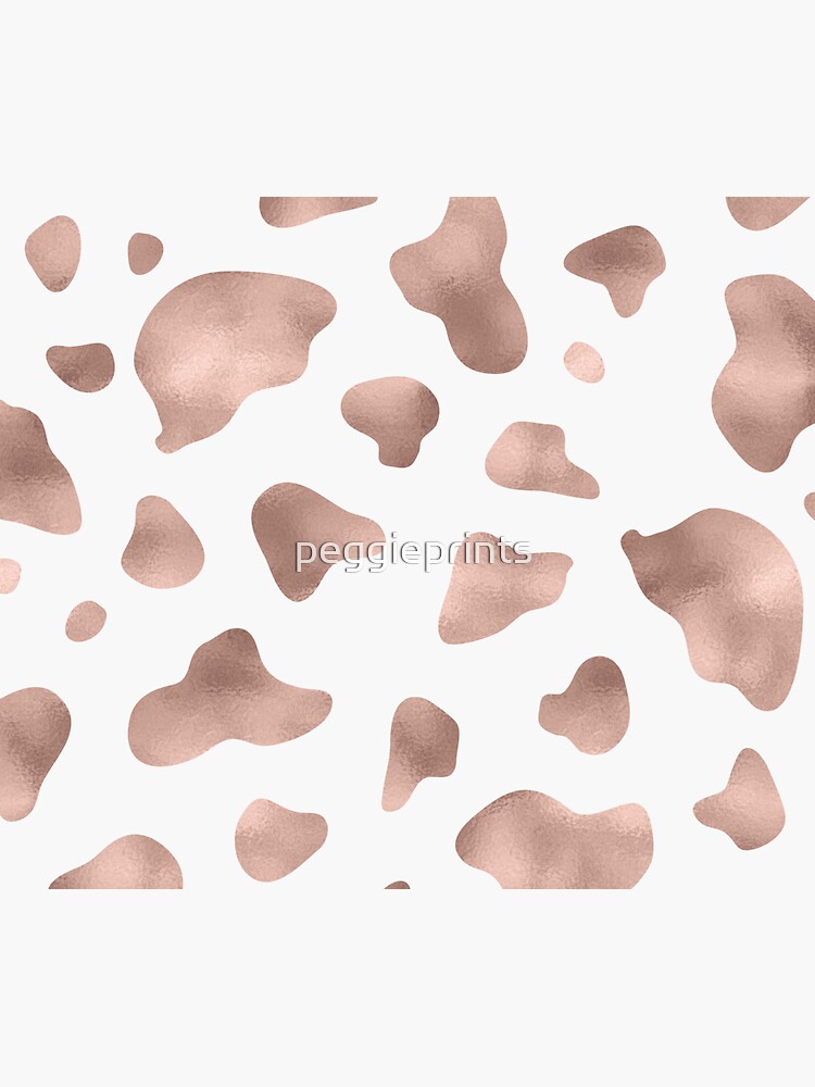 "Rose gold cow print" Sticker for Sale by peggieprints | Redbubble