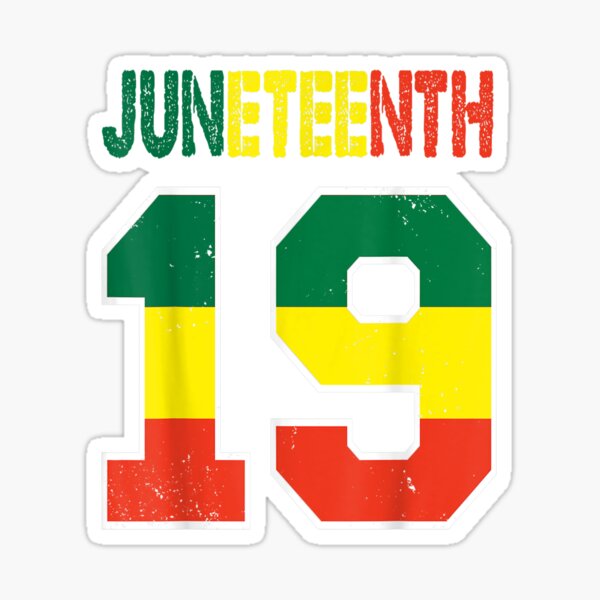 "Juneteenth African American 19th June T-Shirt" Sticker by Ortega-Blue ...