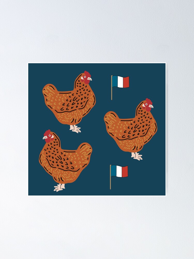 "The Coq Gaulois, The Gallic Rooster, French Flags" Poster for Sale by ...