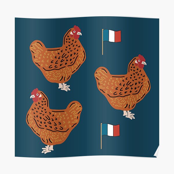 "The Coq Gaulois, The Gallic Rooster, French Flags" Poster for Sale by ...
