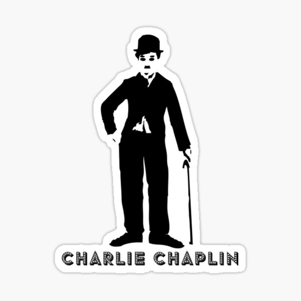 "Charlie Chaplin" Sticker for Sale by AmeliaDahnay | Redbubble