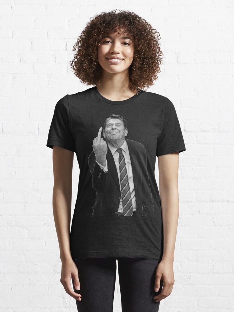 "Ronald Reagan Middle Finger" T-shirt by LibertyManiacs | Redbubble