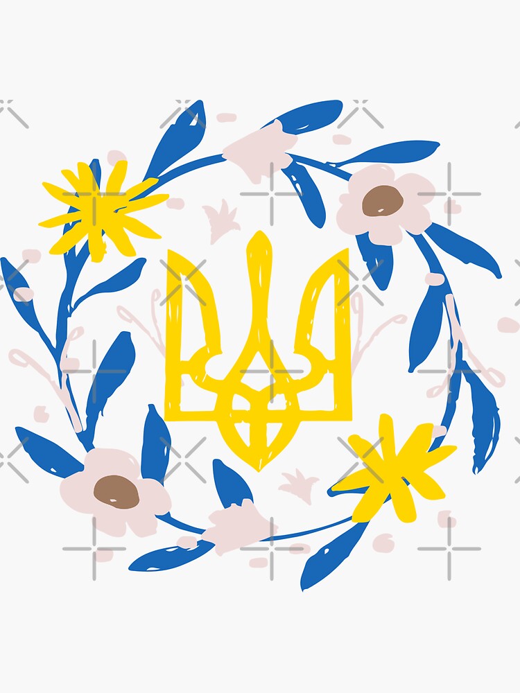 "Azov Trident Ukraine" Sticker for Sale by Pixelish | Redbubble