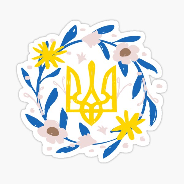 "Azov Trident Ukraine" Sticker for Sale by Pixelish | Redbubble