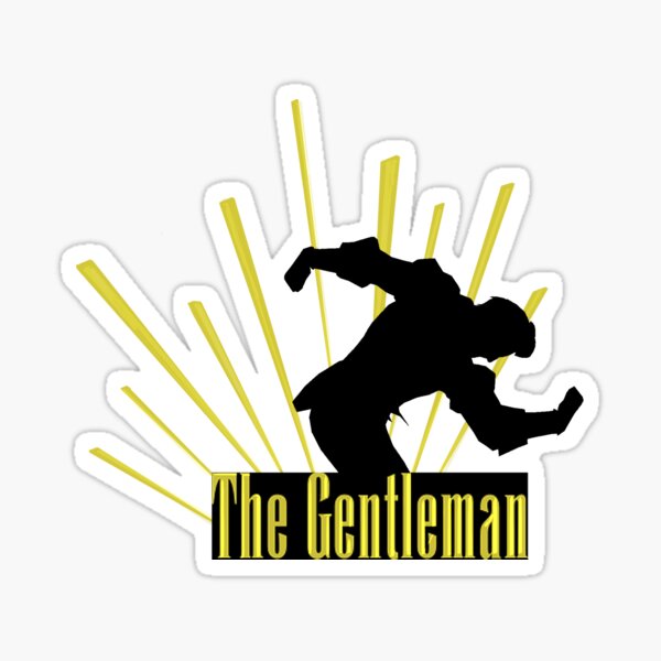 "The Gentleman" Sticker for Sale by WrongDesign | Redbubble