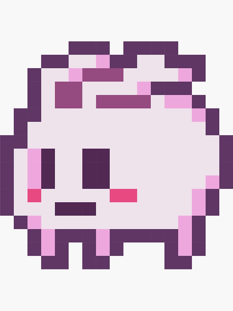 "White rabbit pixel art" Sticker by yusufstry | Redbubble